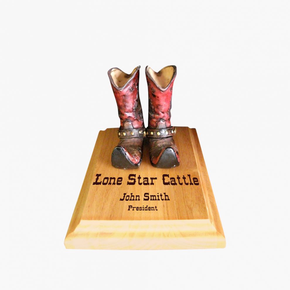 Resin Cowboy Boot Award – Crystal Images, Inc.