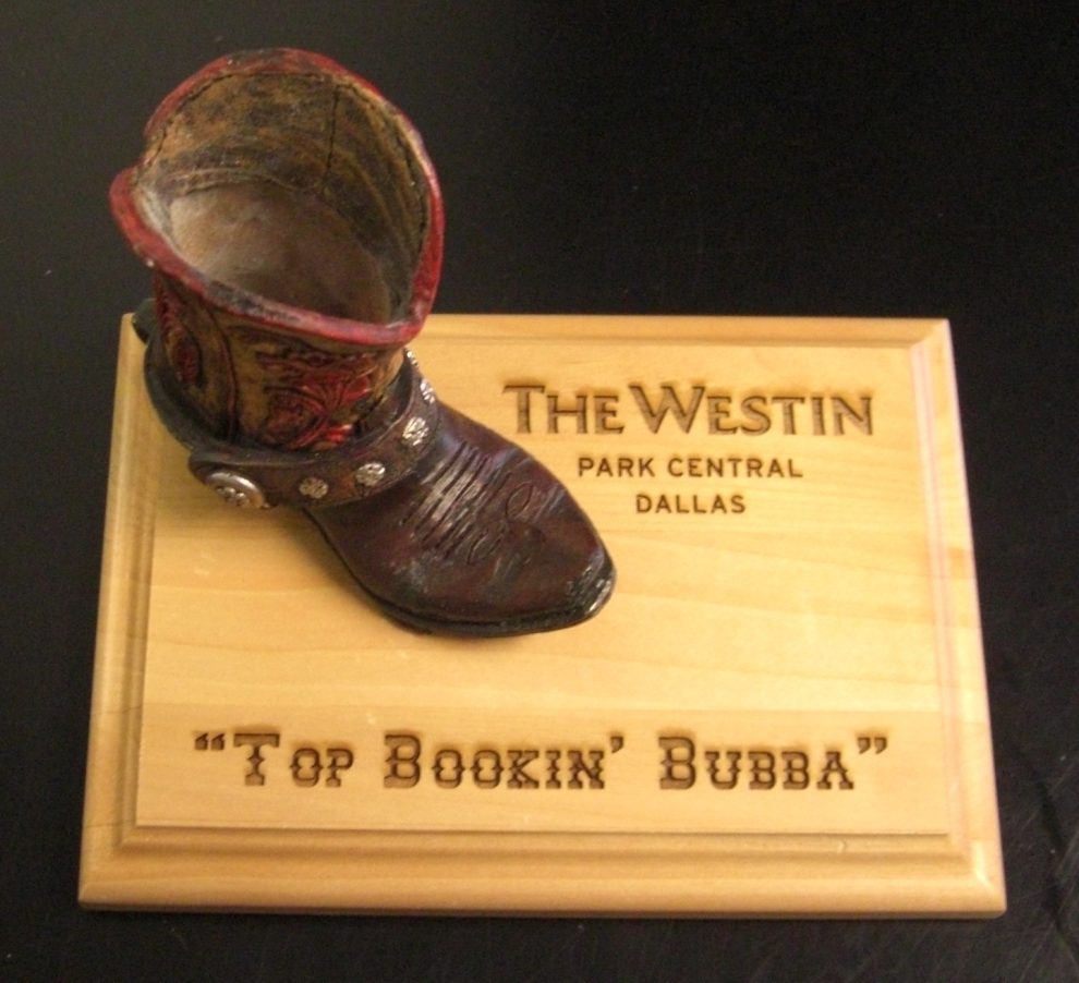 Resin Cowboy Boot Award - Crystal Images, Inc.