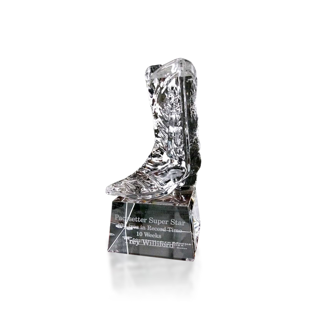 Crystal Cowboy Boot Award – Crystal Images, Inc.