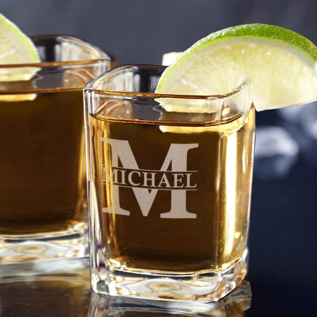 Engraved Square Shot Glass 2oz - Crystal Images, Inc.