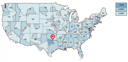 Shipping Map – Crystal Images, Inc.